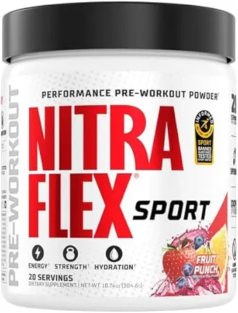 GAT Sport Nitra Flex -Extreme Sport-Pre-Workout-20Serving-Fruit Punch ...